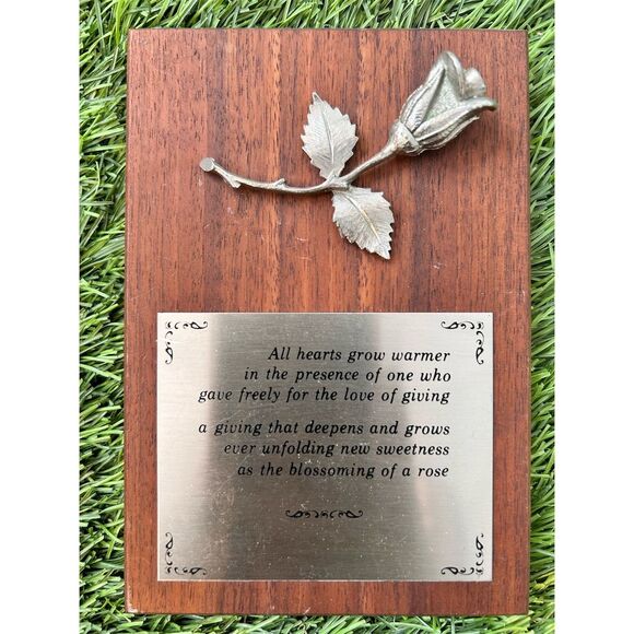 Cawley Co. | Wall Decor | Vintage Cawley Co Wood Plaque With Golden ...